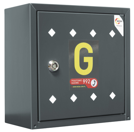 Wall-mounted gas cabinet 300x300x150, anthracite for valve \ Wall ...