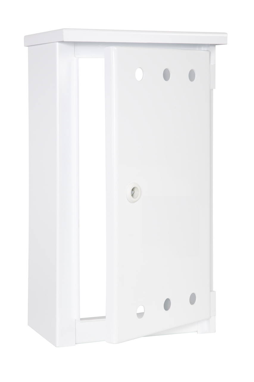 Wall-mounted gas cabinet for LPG, 260x460x160, plastic - white for gas ...